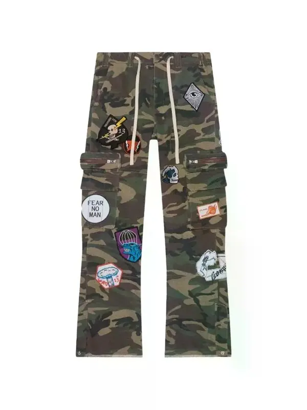 GODSPEED Flared Cargo Trousers - Green