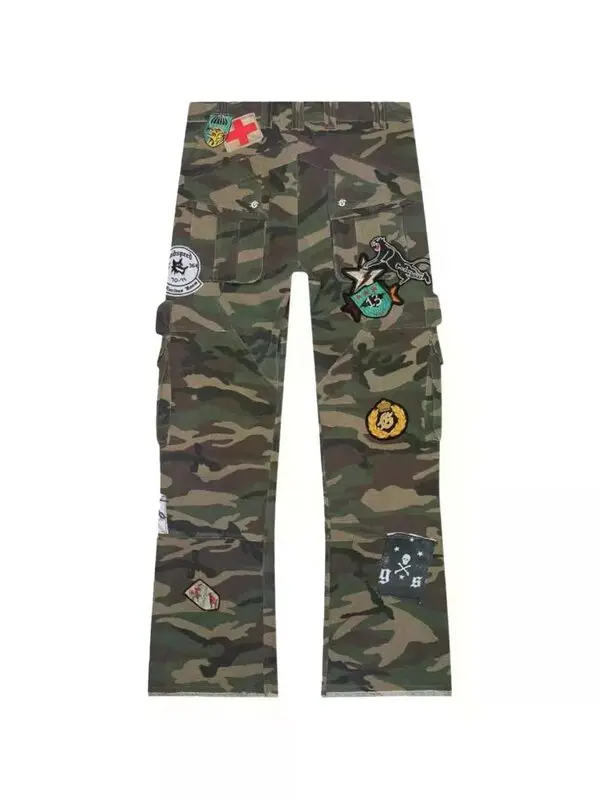 GODSPEED Flared Cargo Trousers - Green