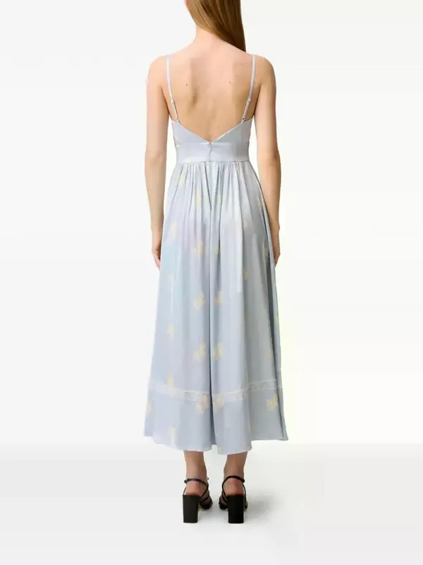 Claudie Pierlot Floral Embroidered Midi Dress
