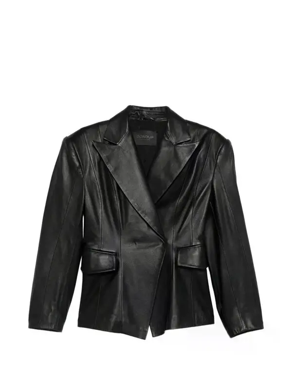 DONDUP Lapel Pocket Leather Jacket