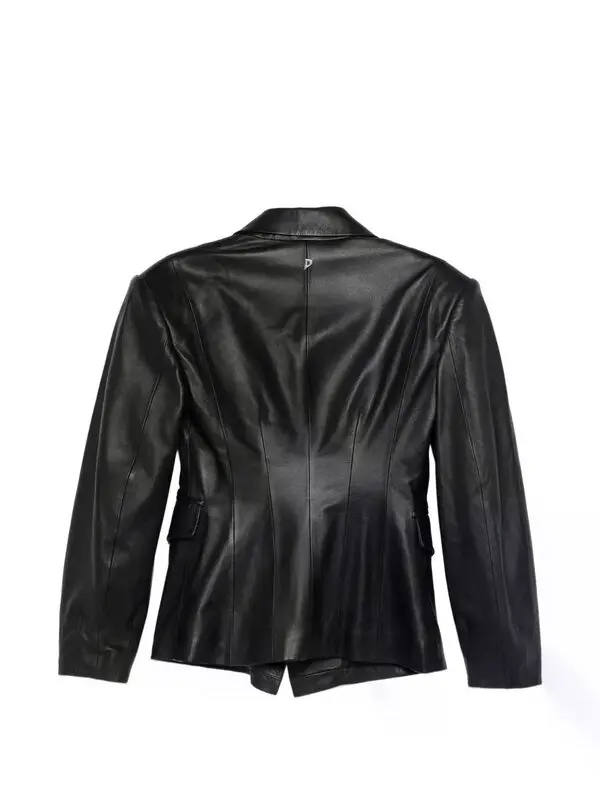 DONDUP Lapel Pocket Leather Jacket