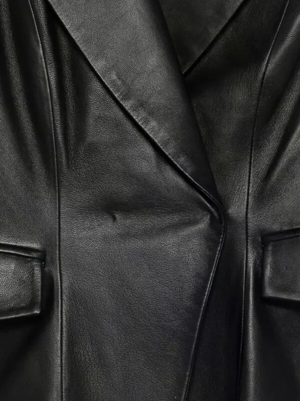 DONDUP Lapel Pocket Leather Jacket