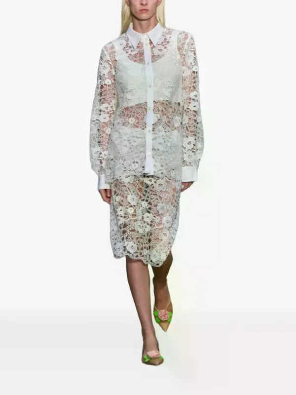 Vivetta Floral-lace Midi Skirt