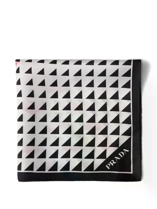 Prada Printed Silk Twill Scarf