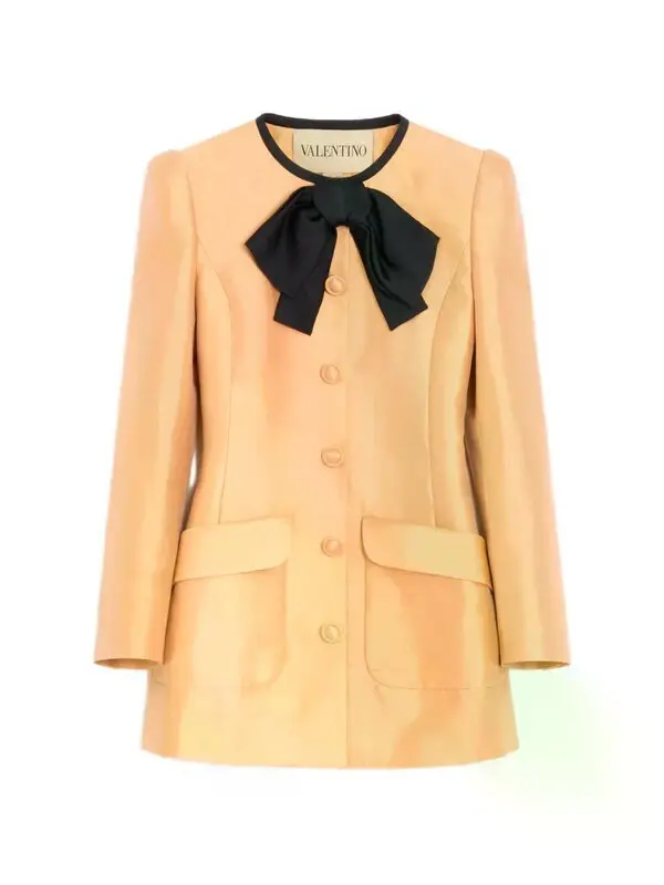Valentino Garavani Shantung Caban - Orange