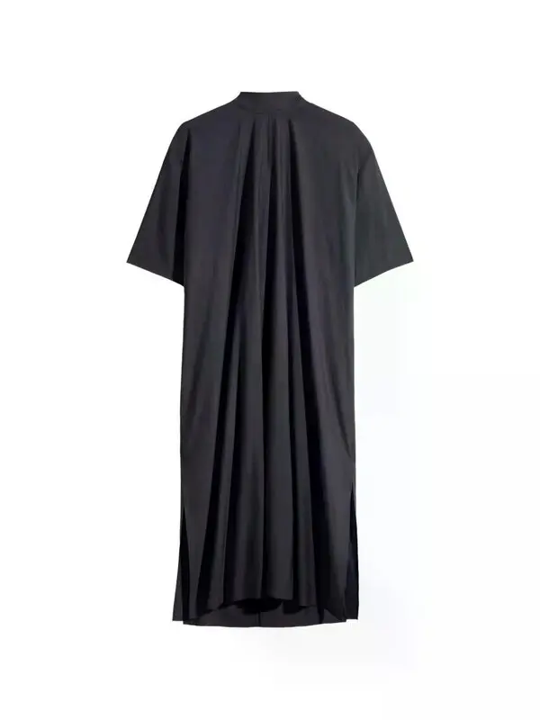 LEMAIRE Reversible Cotton Silk Tube Dress With Tie Neck - Black