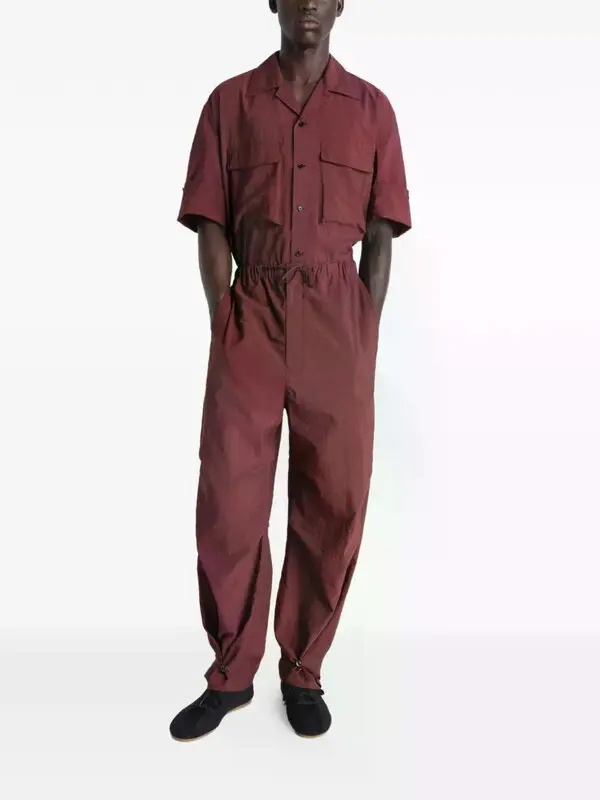 LEMAIRE Drawstring Fastening Trousers - Red
