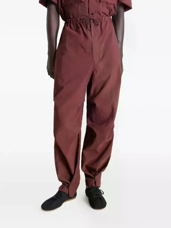 LEMAIRE Drawstring Fastening Trousers - Red