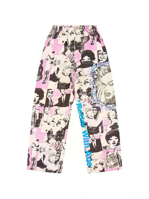 BETTER WITH AGE Skeeter Printed Track Pants - Pink