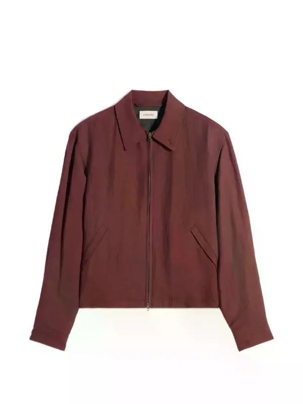 LEMAIRE Zip-up Jacket With Pointed Collar - Red