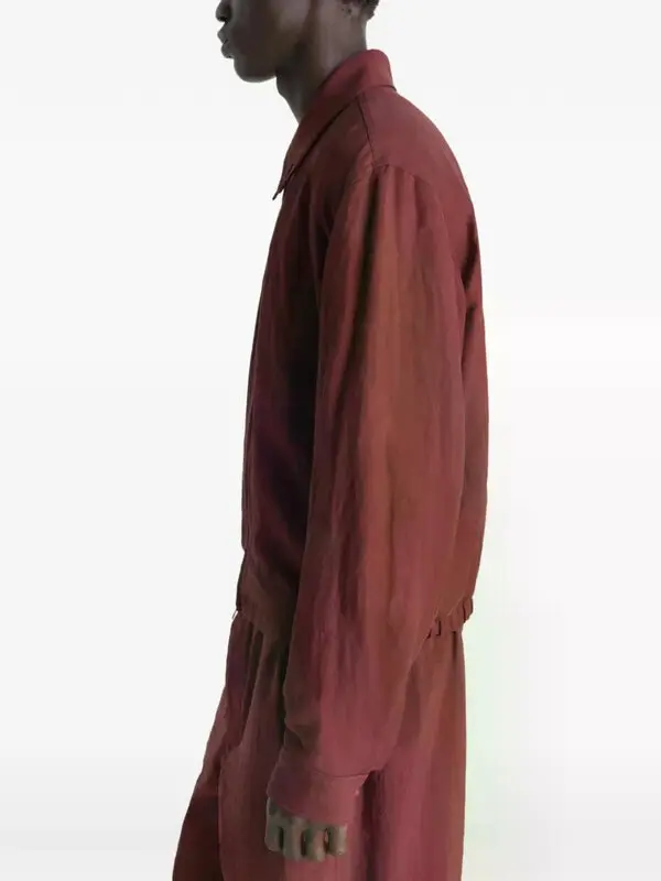 LEMAIRE Zip-up Jacket With Pointed Collar - Red