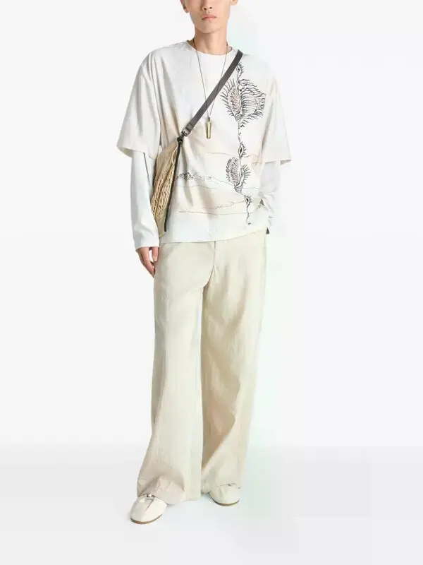 LEMAIRE Button Printed T-shirt