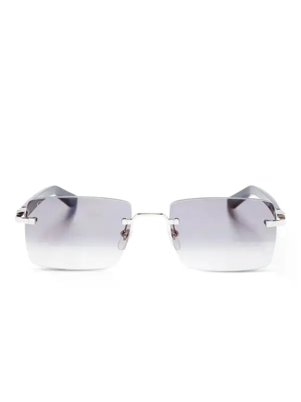 Cartier Rectangle-frame Rimless Sunglasses