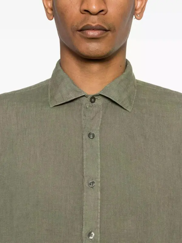 120% Lino Buttoned Shirt - Green