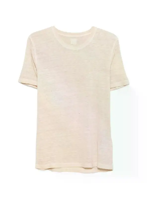 120% Lino Crew-neck T-shirt - Neutrals