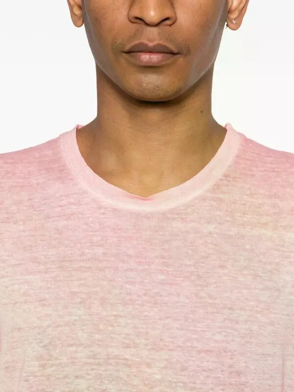 120% Lino Round-neck T-shirt - Pink
