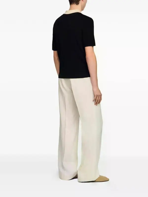 Sandro Two-tone Polo Shirt - Black