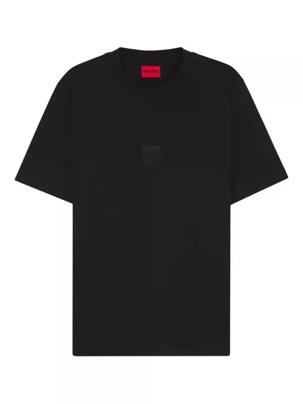 Hugo Logo-appliqué T-shirt - Black