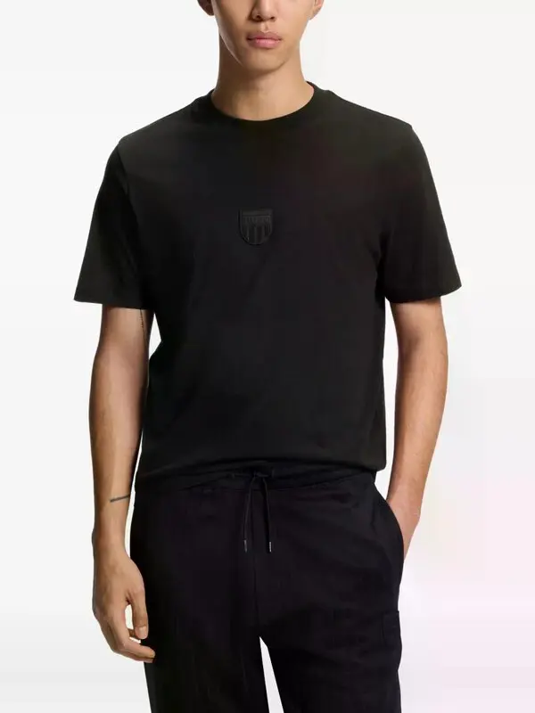 Hugo Logo-appliqué T-shirt - Black