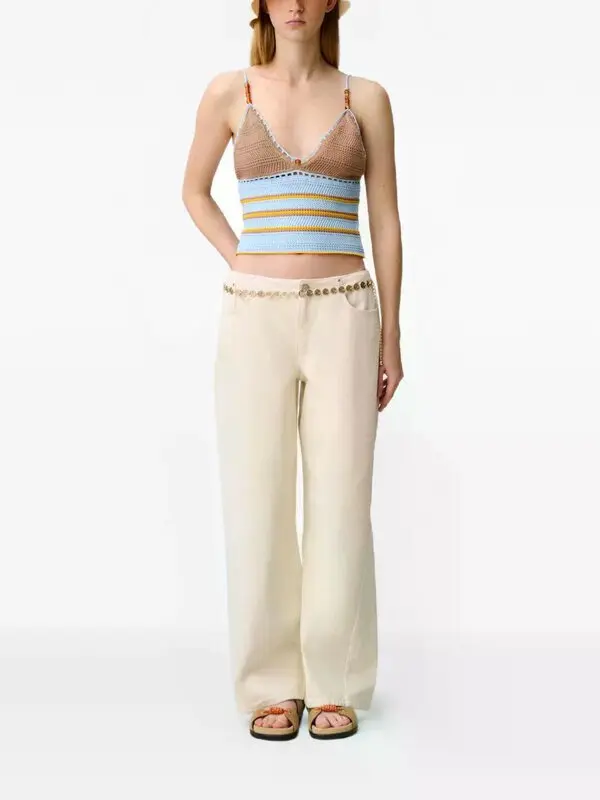 Claudie Pierlot Multicolour Crochet Knit Top