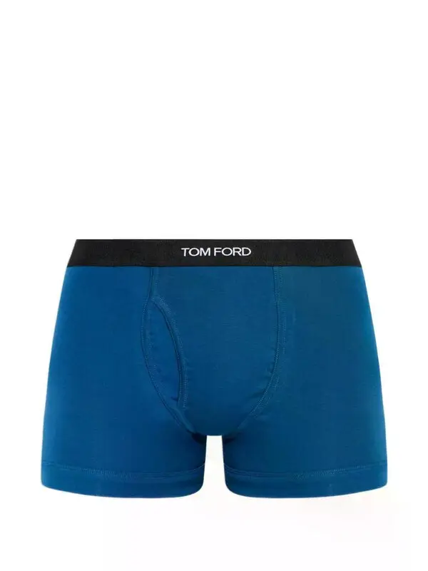 TOM FORD Logo-waistband Boxers - Blue