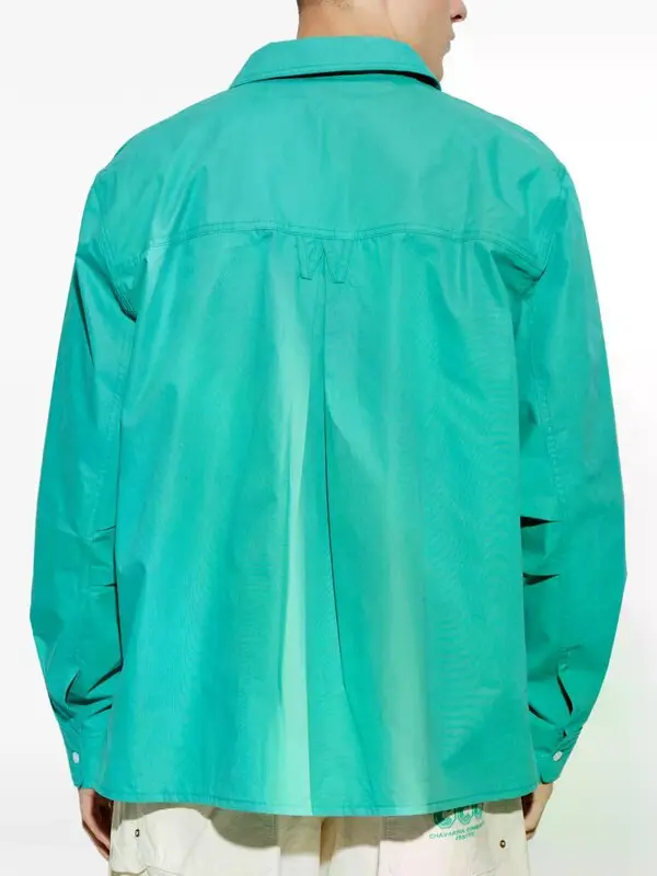 WILLY CHAVARRIA Front-pocket Logo Shirt - Green