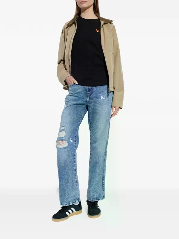 CARNE BOLLENTE Embroidered Straight Leg Jeans