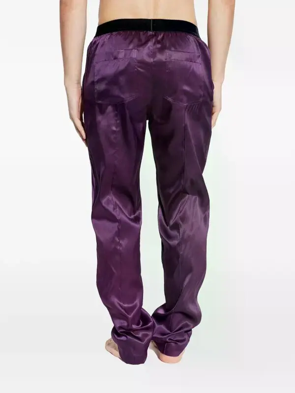 TOM FORD Logo-waistband Pajama Bottoms - Purple