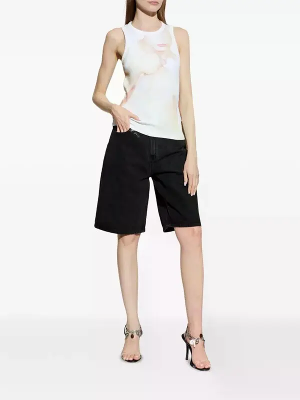 CARNE BOLLENTE Heart-embroidered Shorts - Black