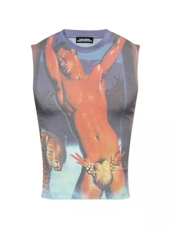 CARNE BOLLENTE Printed Sleeveless T-shirt