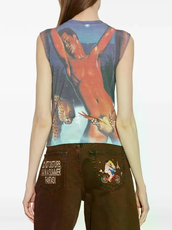 CARNE BOLLENTE Printed Sleeveless T-shirt