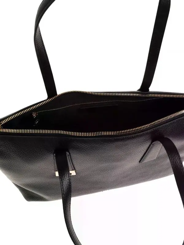 Furla Leather Tote Bag With Top Handles - Black