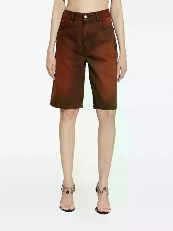 CARNE BOLLENTE Lettering-embroidery Shorts