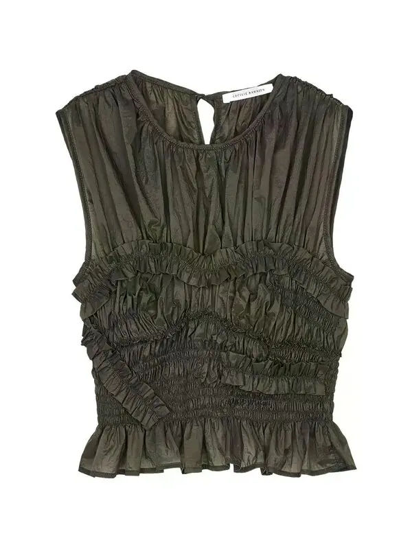 Cecilie Bahnsen Cbuphi Ruffled Ripstop Top