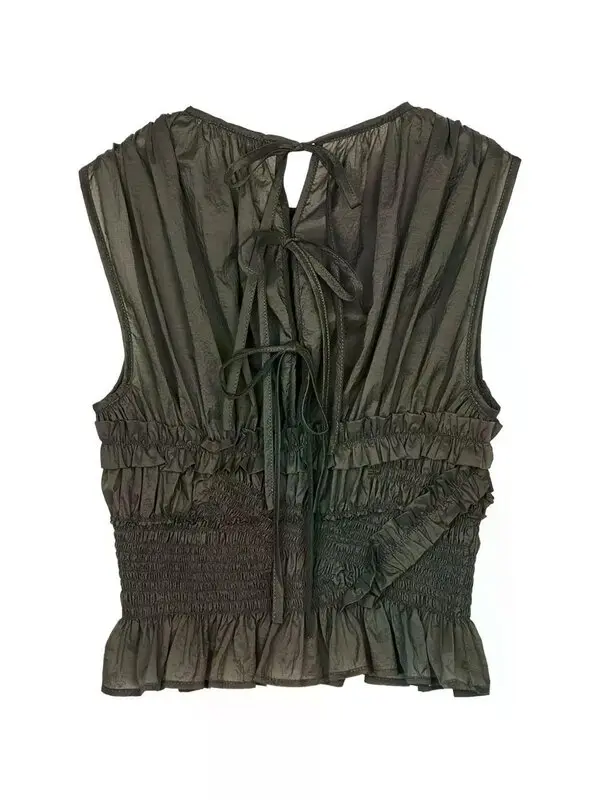 Cecilie Bahnsen Cbuphi Ruffled Ripstop Top