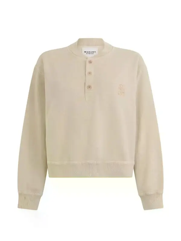 MARANT ETOILE Embroidered-logo Sweatshirt - Neutrals