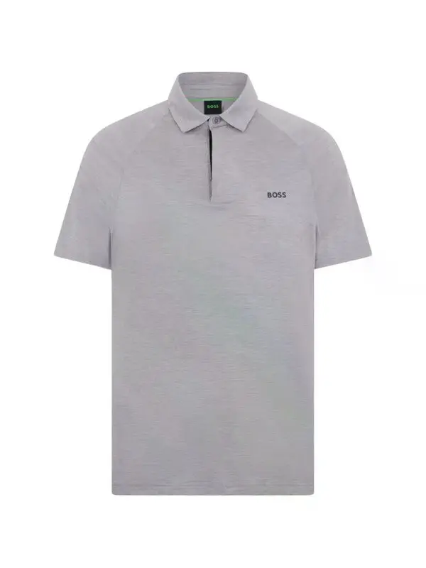 BOSS Logo-print Polo Shirt - Grey