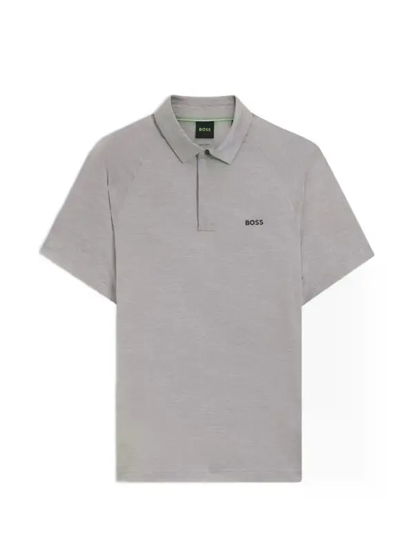 BOSS Slim-fit Polo Shirt With Temperature-regulating Performance - Grey
