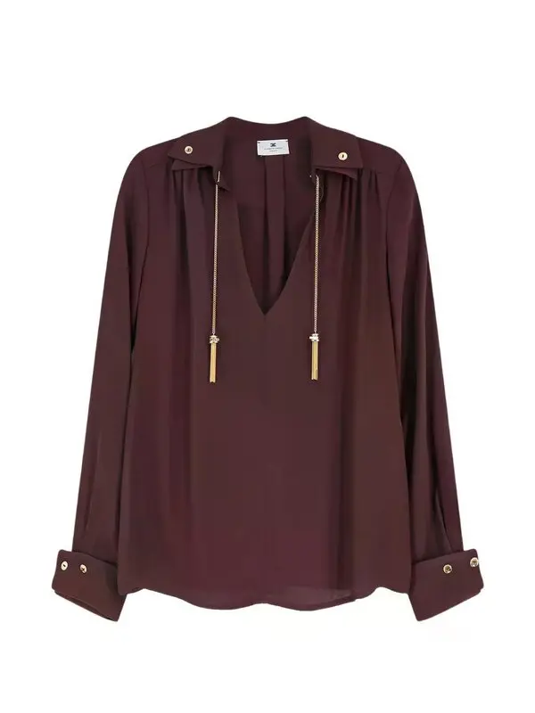 Elisabetta Franchi Tassel Collared Shirt