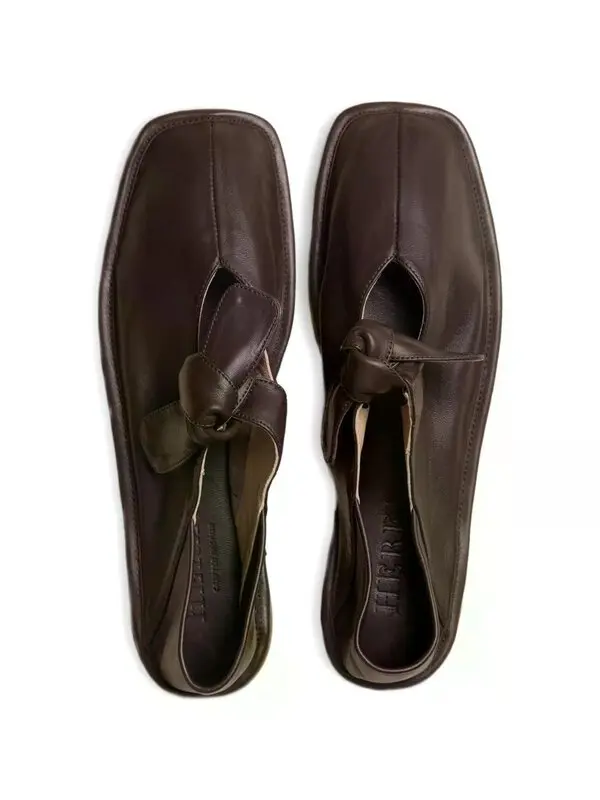Hereu Llasada Bow-detail Ballet Flats - Brown