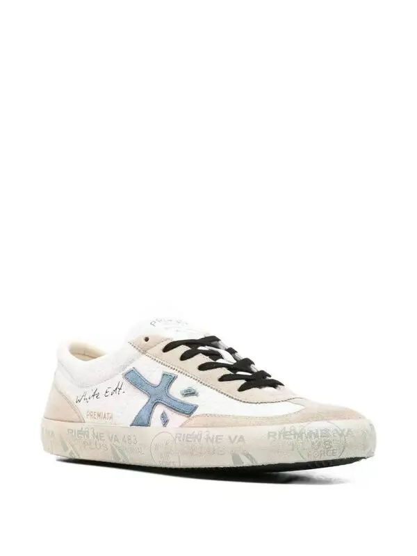 Premiata Appliqué Sneakers - Neutrals