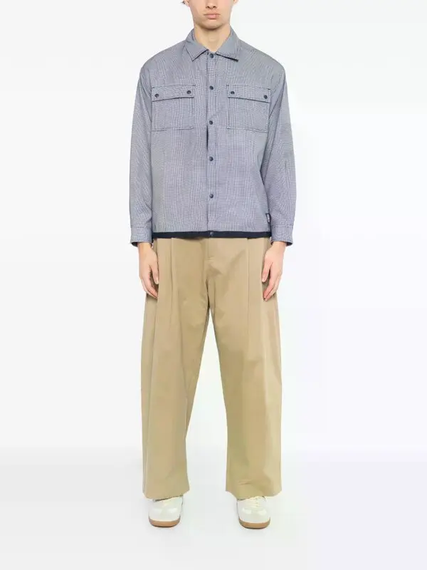 AGNES B. Logo-patched Checked Shirt