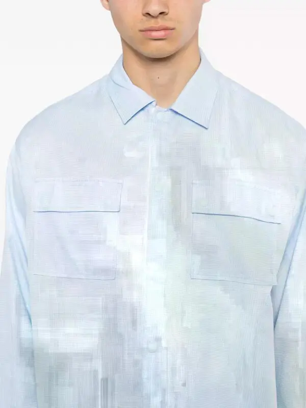 AGNES B. Logo-patched Checked Shirt