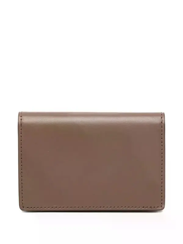 AGNES B. Ava Leather Card Case - Brown