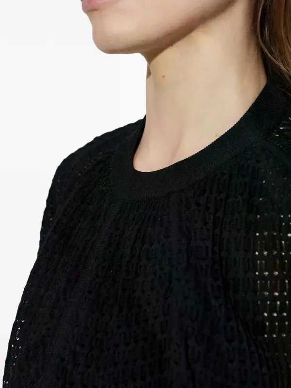 LANVIN Openwork Cape Dress