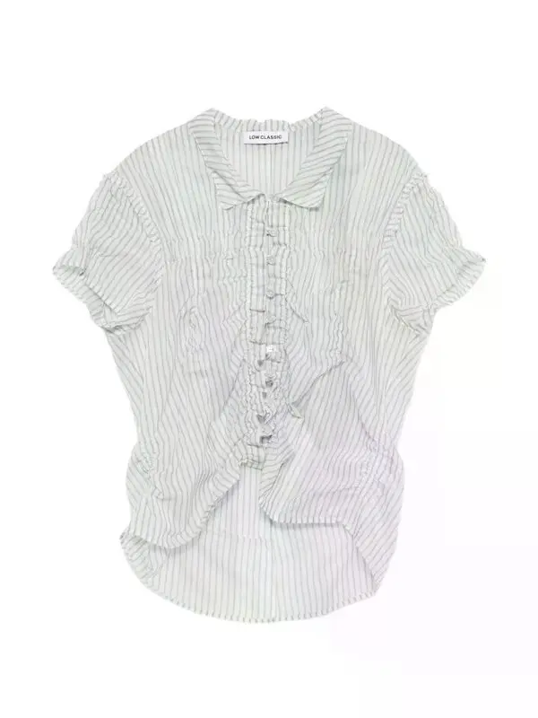 LOW CLASSIC Ruffled Striped Shirt
