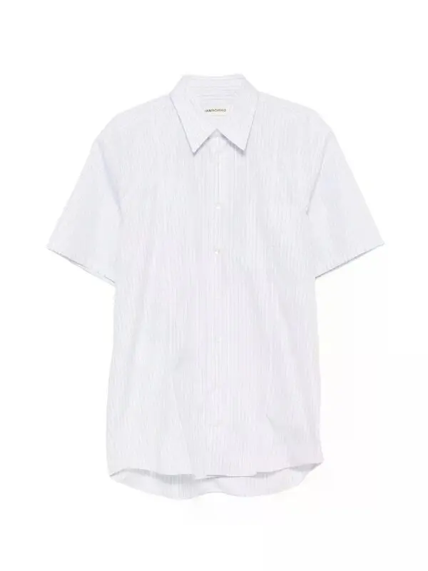NAMACHEKO Cordelia Striped Short-sleeve Shirt - White