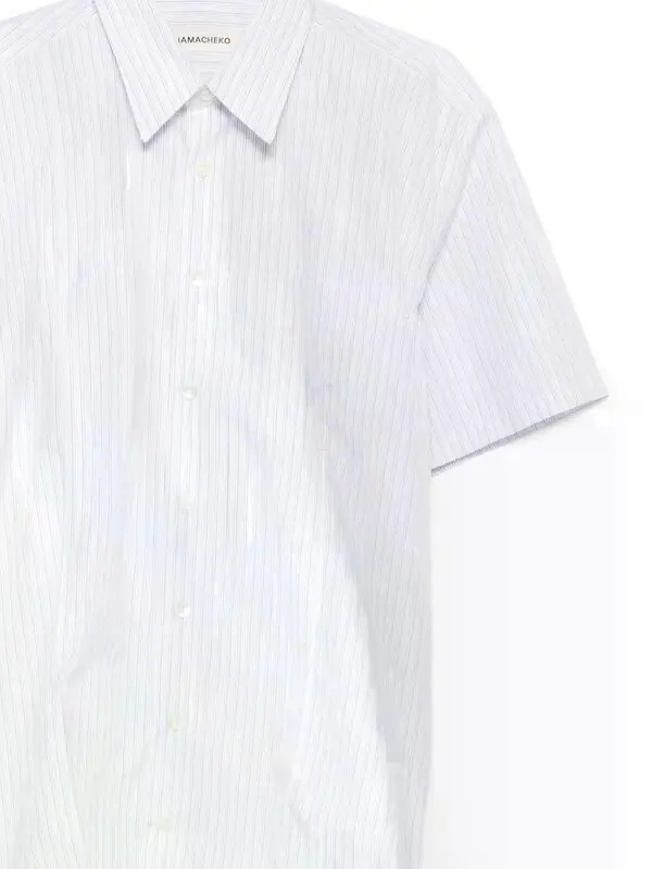 NAMACHEKO Cordelia Striped Short-sleeve Shirt - White