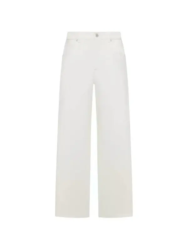 Brunello Cucinelli Straight-leg Cotton Jeans - White