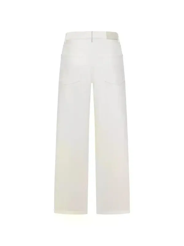 Brunello Cucinelli Straight-leg Cotton Jeans - White